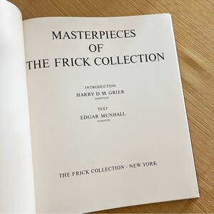 Masterpieces of the Frick Collection Book Hardcover With Separate Book ...