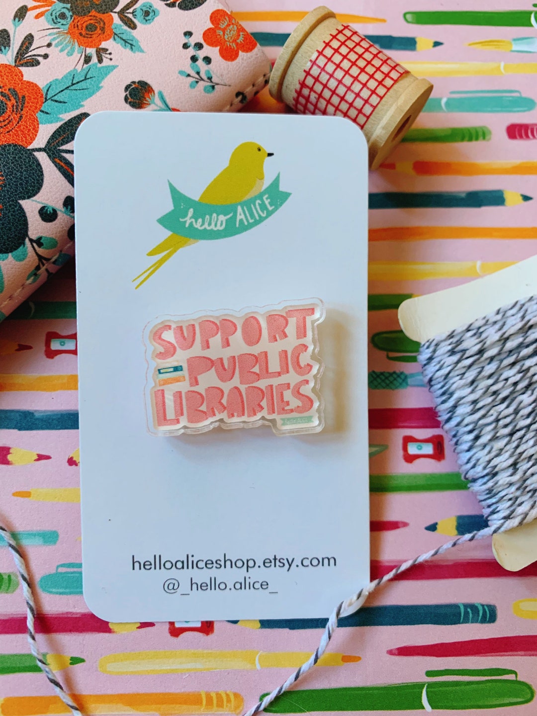 Support Public Libraries Lapel Pin | Librarian Gift | Book Lover Pin ...
