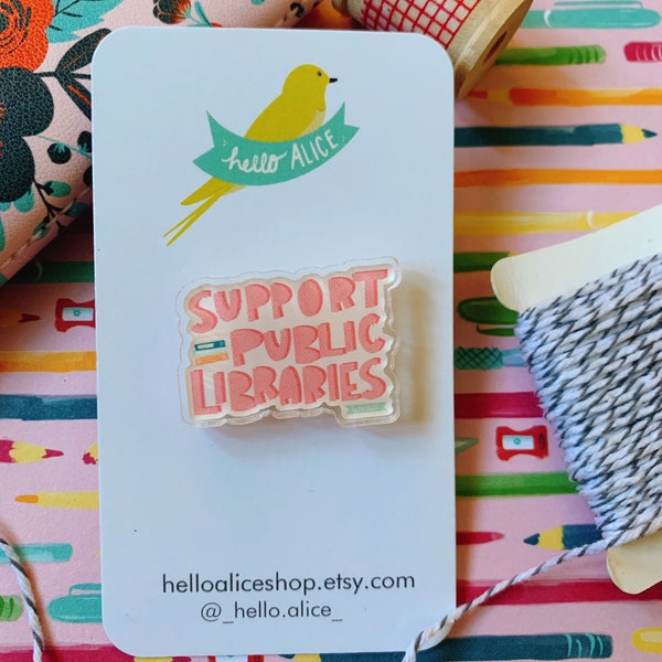 Library Buttons - Etsy