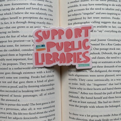 Support Public Libraries Sticker / Librarian / Teacher / - Etsy