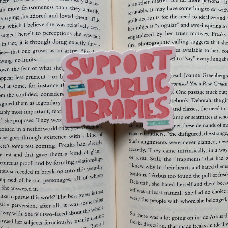 Library Sticker - Etsy
