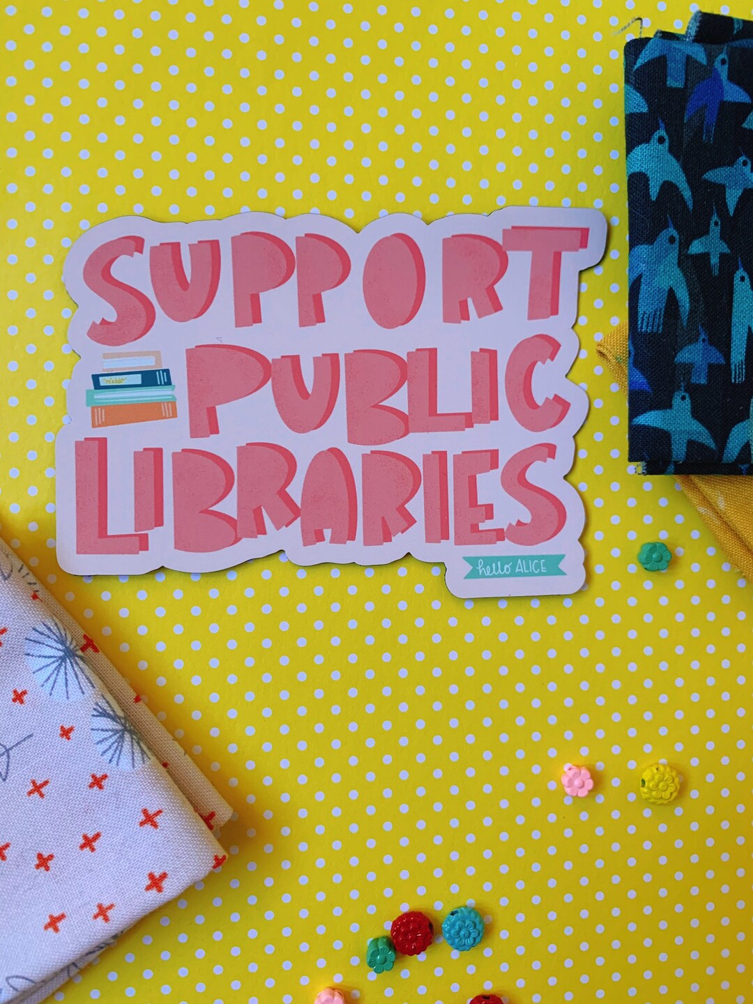 Support Public Libraries 4" Car Magnet | Librarian Gift| Book Lover ...