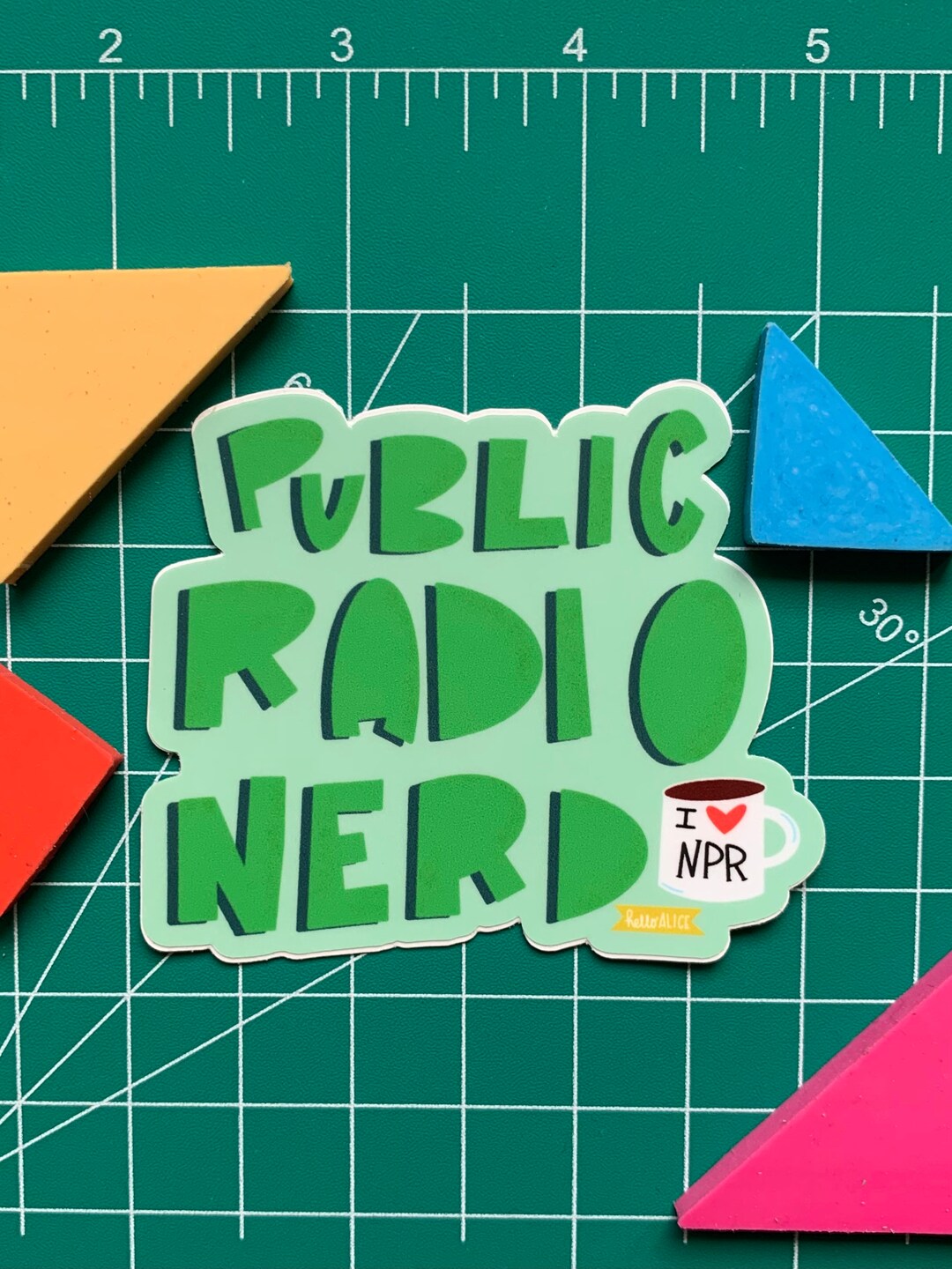 Public Radio Nerd Sticker | Laptop Sticker | Water Bottle Sticker ...