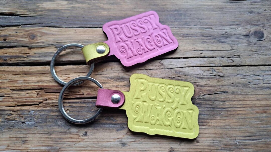 Kill Bill 'pussy Wagon' Handmade Leather Keyring | Movie Prop Gift ...