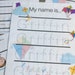 Dry Erase Learn to Write My Name Practice Sheets, Kite Theme, Preschool ...