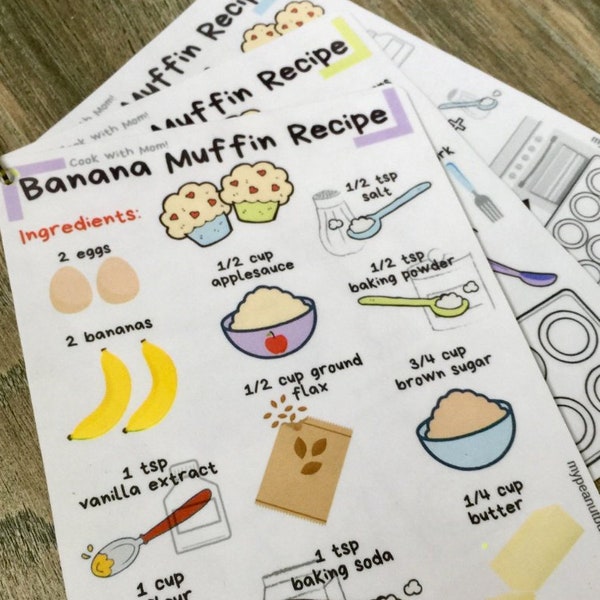 Baking Recipe Cards - Etsy