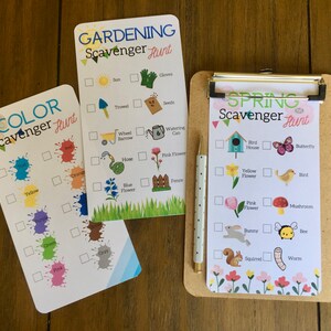 Kids Spring Scavenger Hunts | Gardening | Color | PDF, Instant Download ...