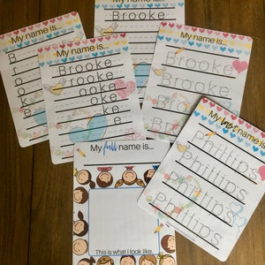 Dry Erase Learn to Write My FIRST & LAST Name Practice Worksheets ...