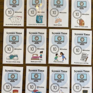 Kids Screen Time Tokens | Instant Download - Etsy