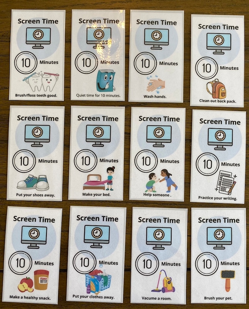 Kids Screen Time Tokens Instant Download - Etsy
