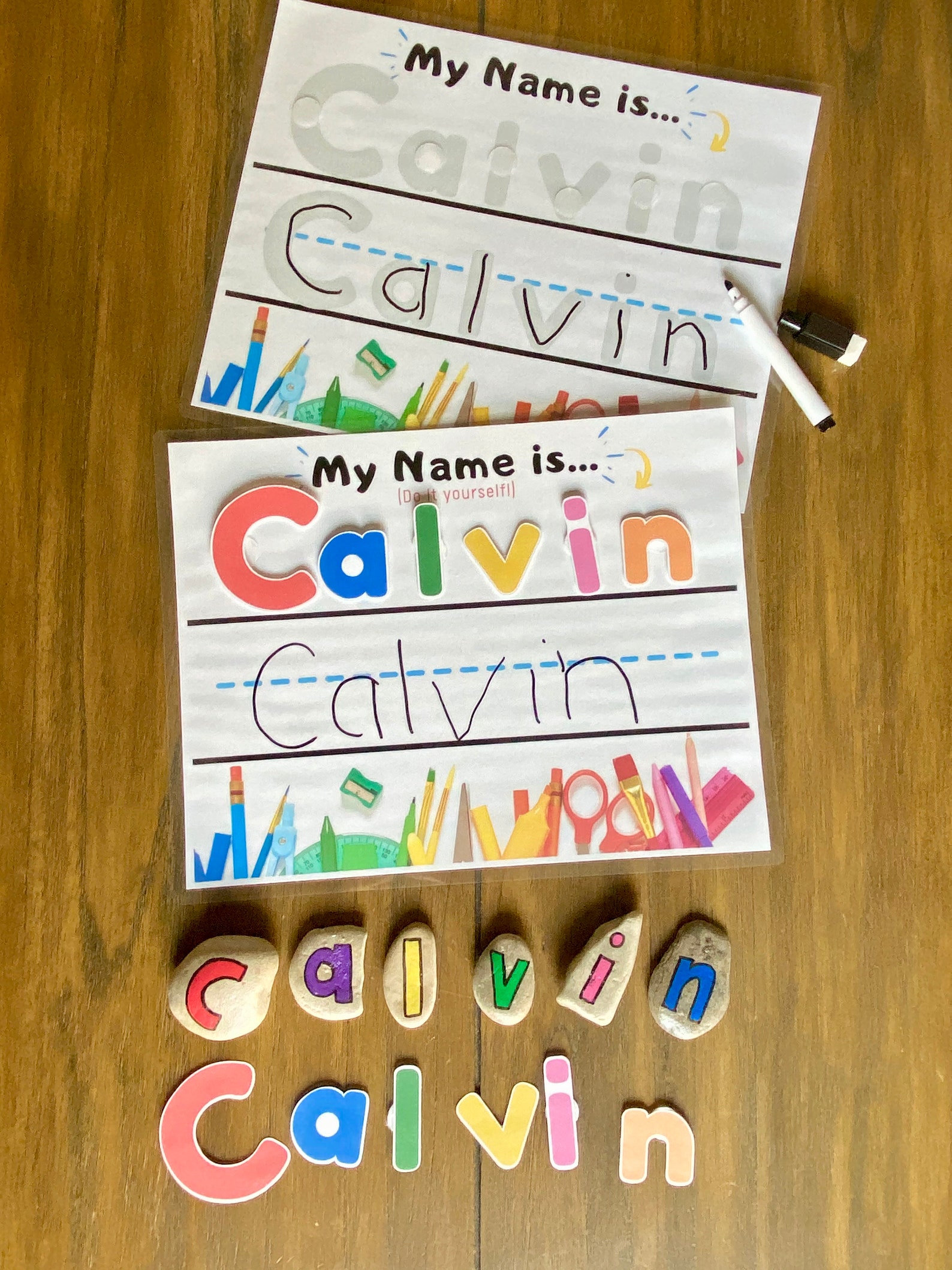 Learn to Write My Name | 5 Different Ways | Trace, Match, Write, Rocks ...