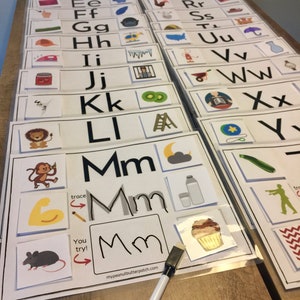 A to Z Alphabet Practice Cards | Letter Tracing | Letter Sounds ...
