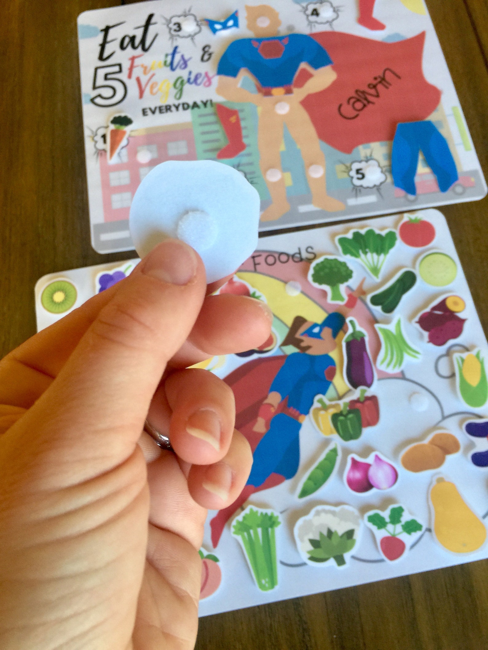 My Super Foods Eat 5-A-Day Fruits & Veggie Chart Superhero | Etsy