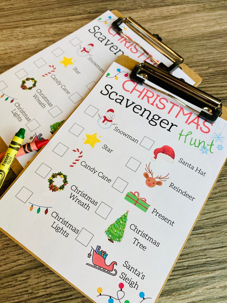 Christmas Scavenger Hunt Kids Christmas Activity Printable - Etsy