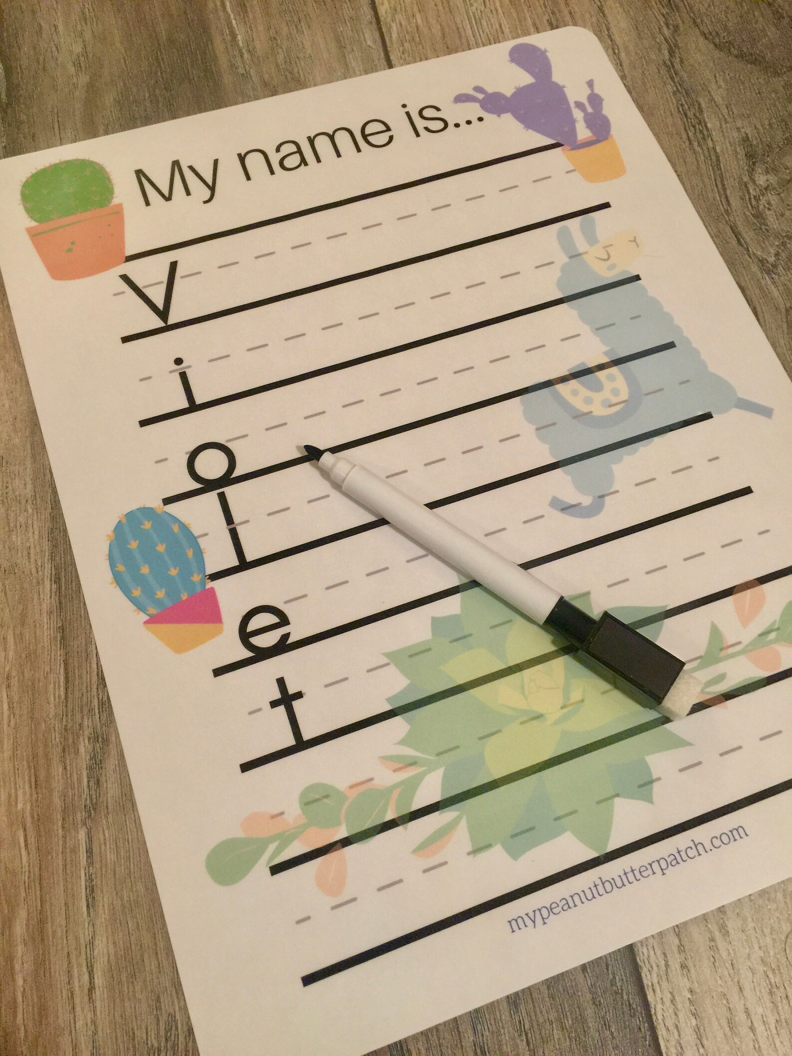 Dry Erase Learn to Write My FIRST & LAST Name Practice Worksheets ...