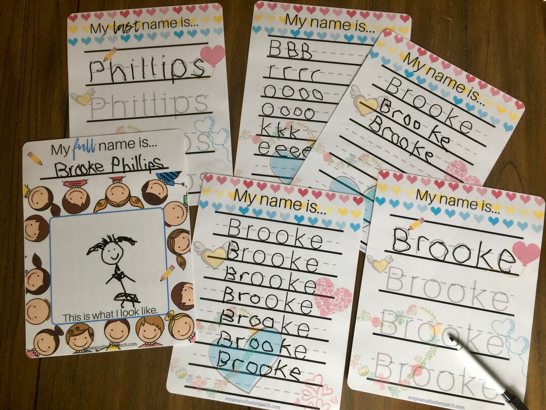 Dry Erase Learn to Write My FIRST & LAST Name Practice Worksheets ...