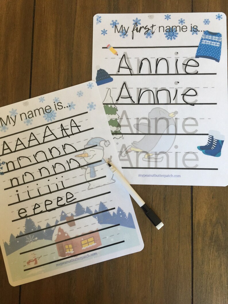 Dry Erase Learn to Write My FIRST & LAST Name Practice | Etsy