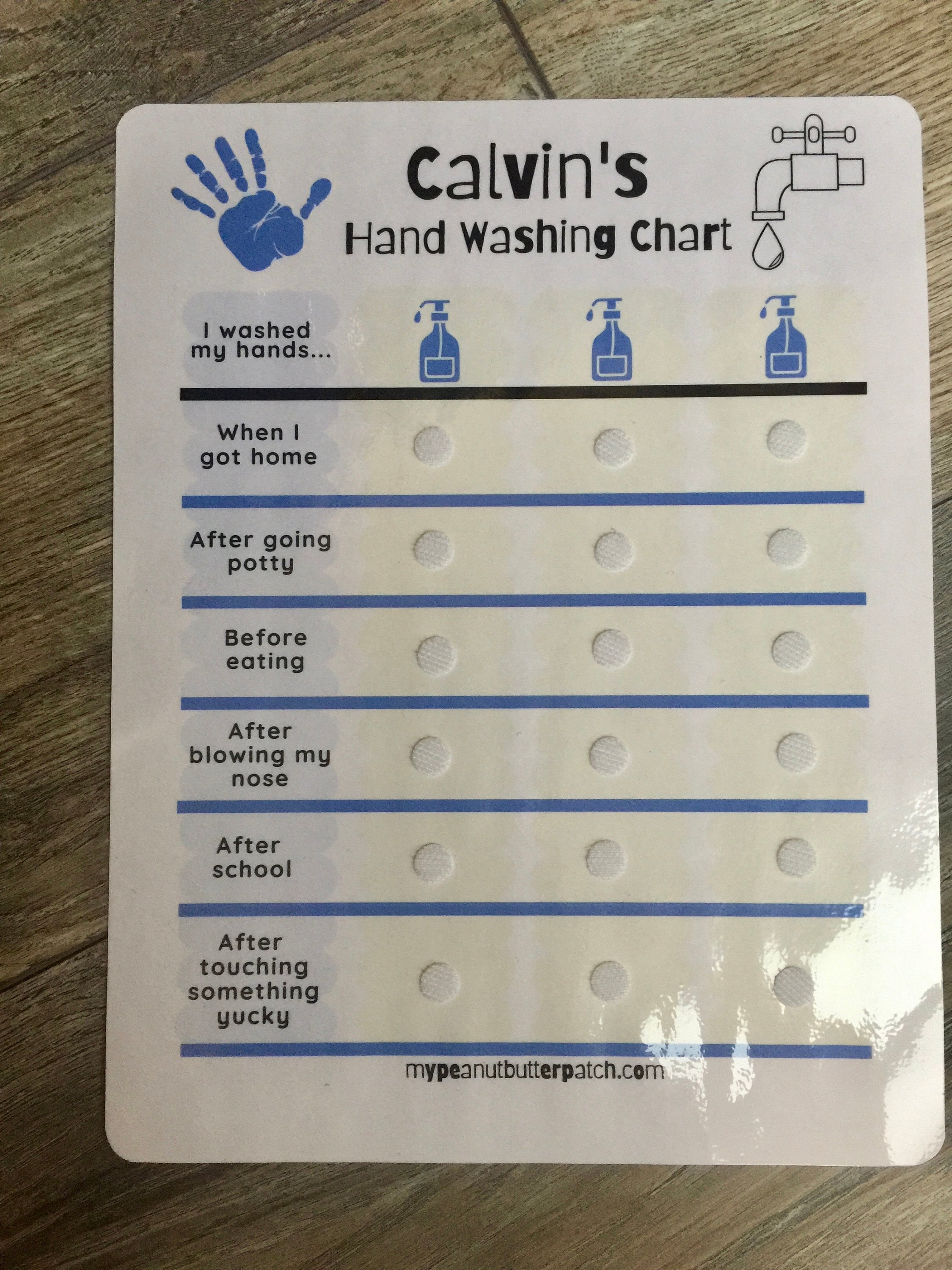 Hand Washing Kids Chart Behavior Chart Personalize With - Etsy