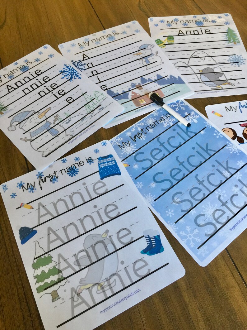 Dry Erase Learn to Write My FIRST & LAST Name Practice Worksheets ...