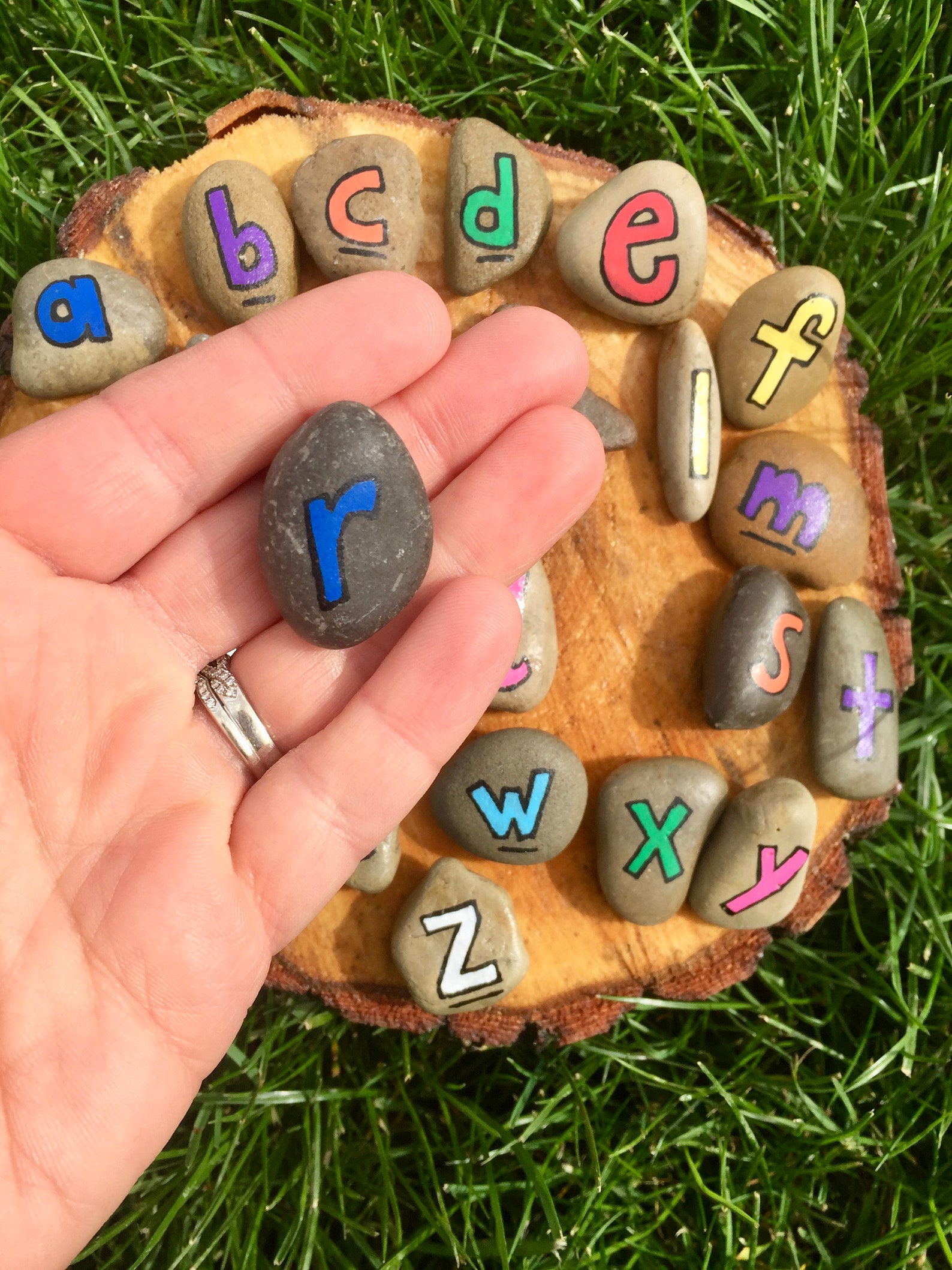 Uppercase & Lowercase Letter Pairs Letter Stones Painted - Etsy