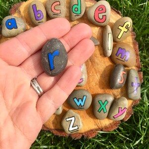Uppercase & Lowercase Letter Pairs | Letter Stones | Painted Letter ...