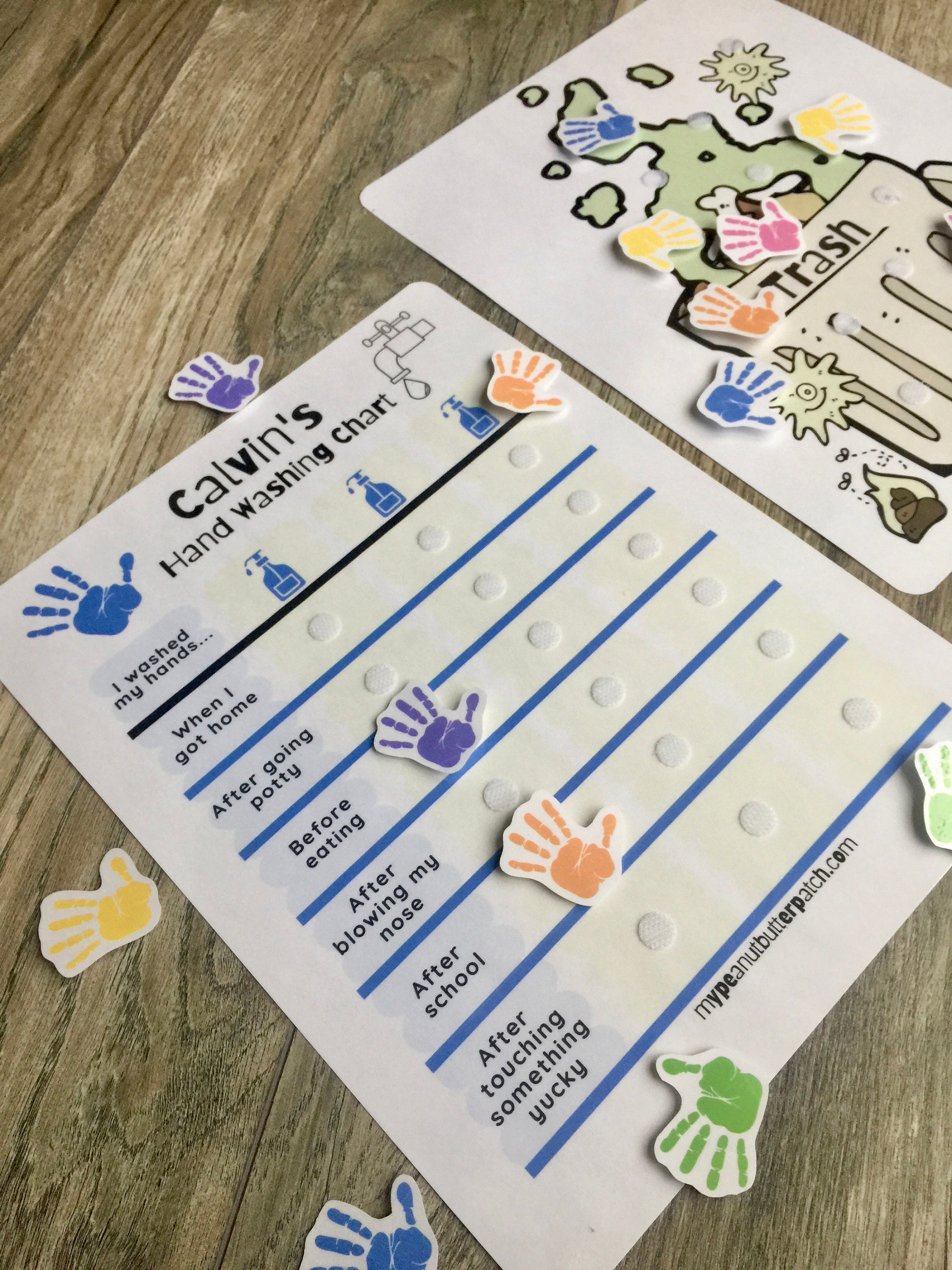 Hand Washing Kids Chart Behavior Chart Personalize with | Etsy