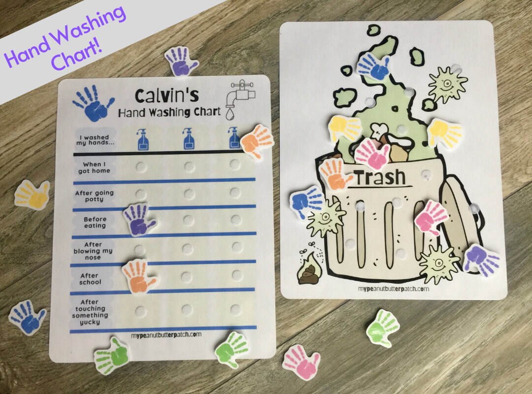 Hand Washing Kids Chart Behavior Chart Personalize With - Etsy
