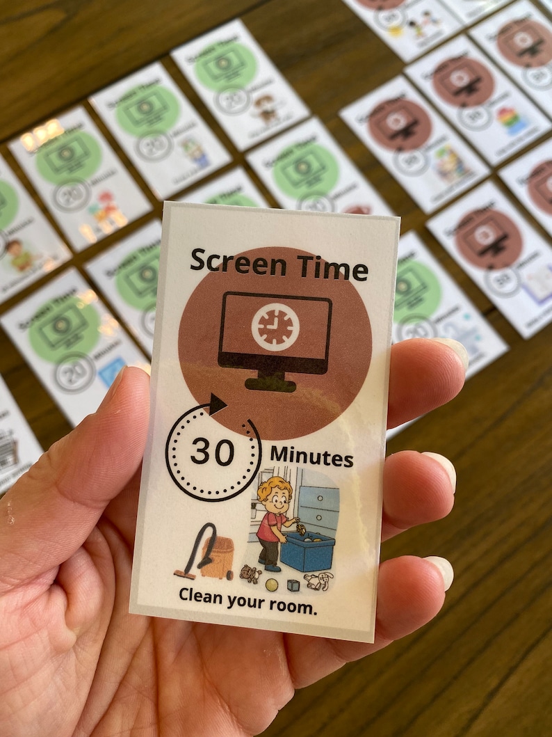 Kids Screen Time Tokens Instant Download - Etsy