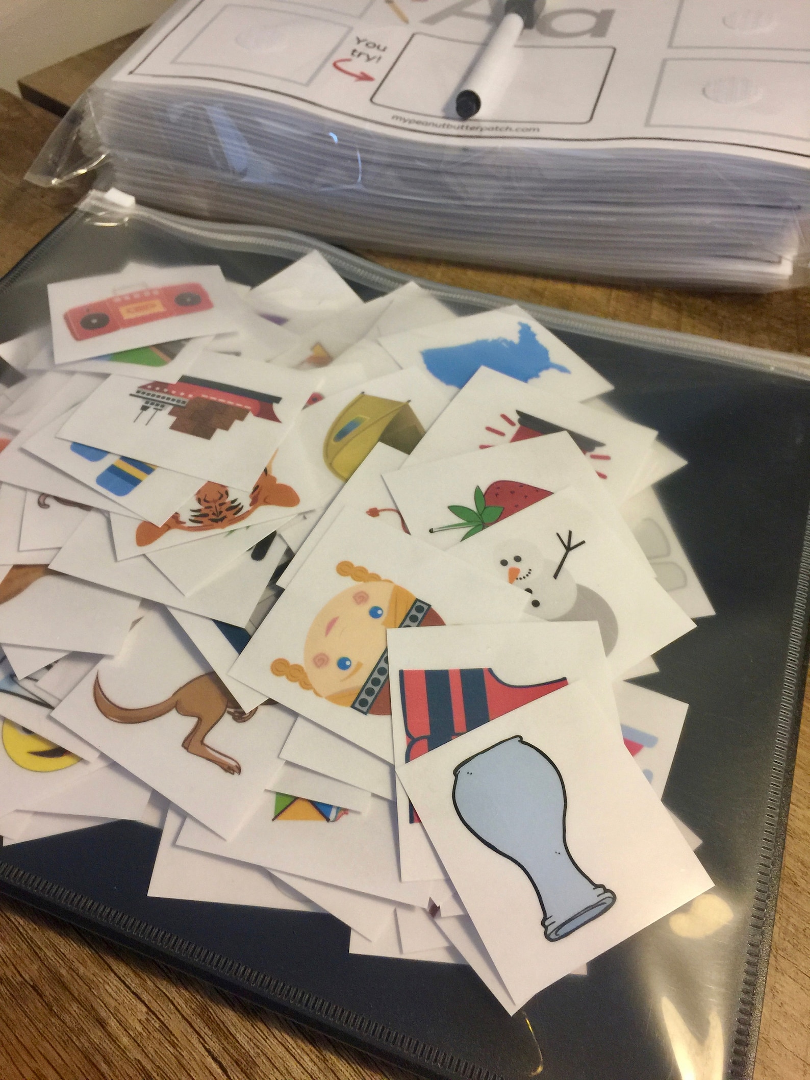 A-Z Alphabet Cards Tracing Practice Letter Sounds | Etsy