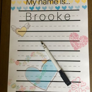 Dry Erase Learn to Write My FIRST & LAST Name Practice Worksheets ...