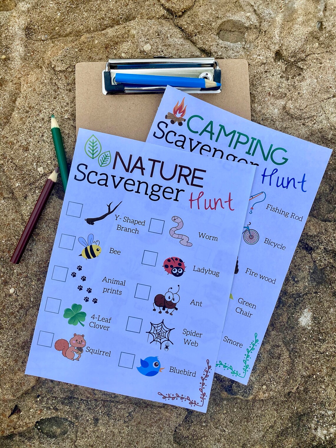 Kids Camping Nature Scavenger Hunts Instant Download | Etsy