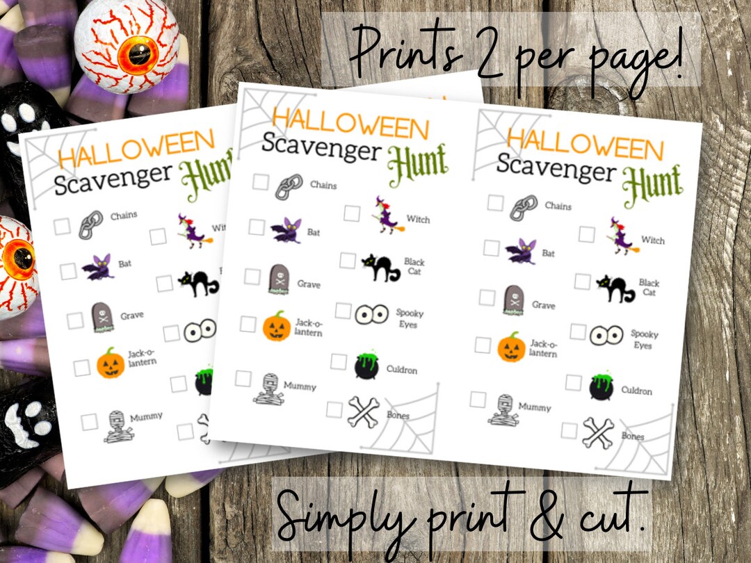 Halloween Scavenger Hunt 2| Toddler Friendly | Instant Download - Etsy