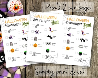 Halloween Scavenger Hunt Toddler Friendly Instant Download - Etsy