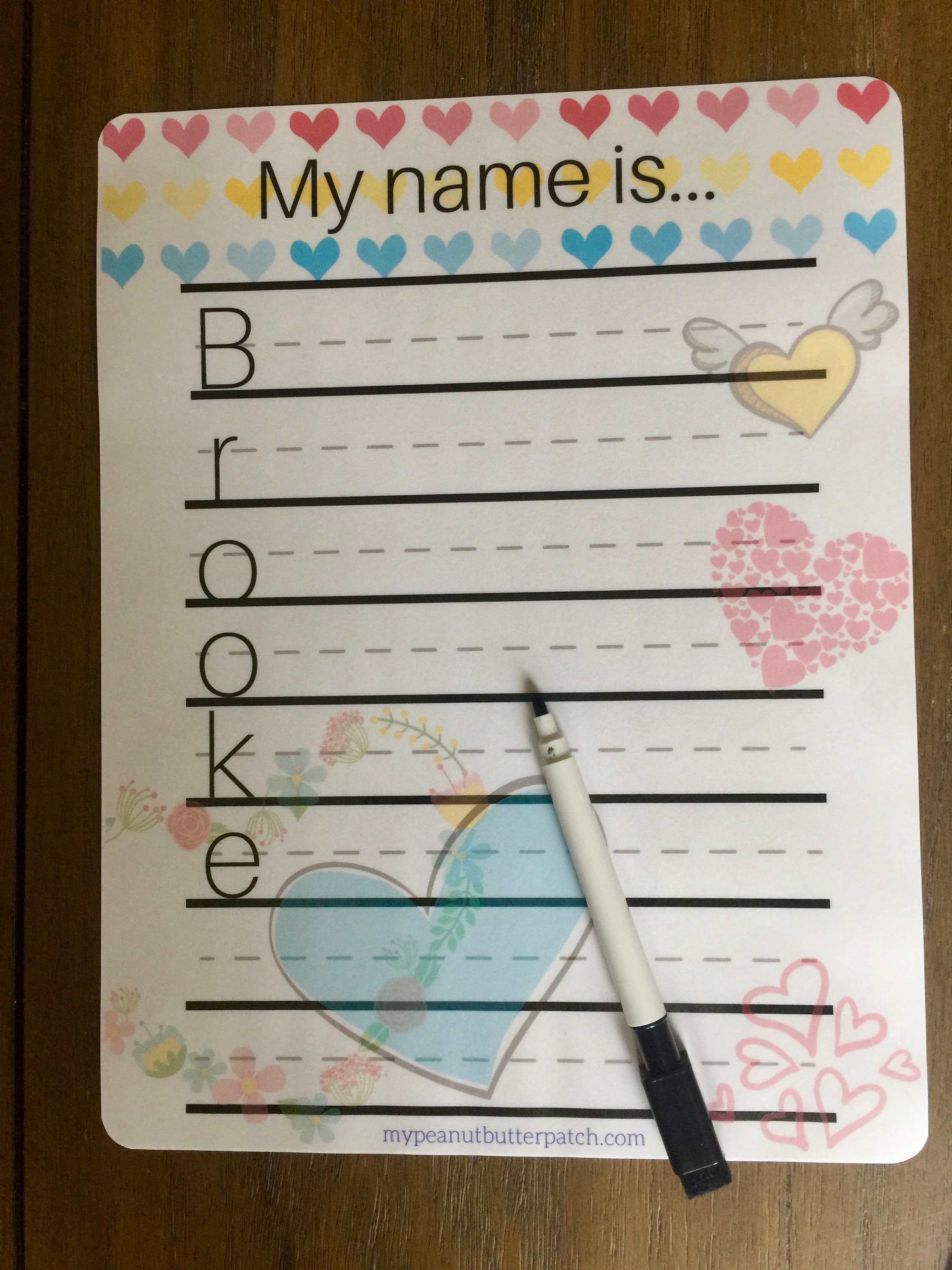 Dry Erase Learn to Write My FIRST & LAST Name Practice - Etsy