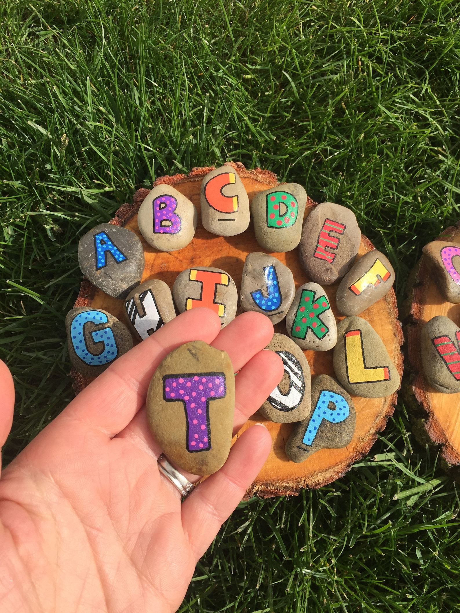 Uppercase & Lowercase Letter Pairs Letter Stones Painted - Etsy