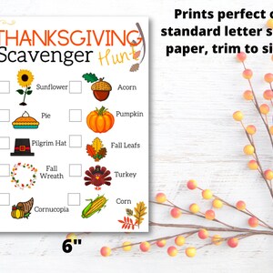Thanksgiving Scavenger Hunt | Kids Fall Activity - Etsy