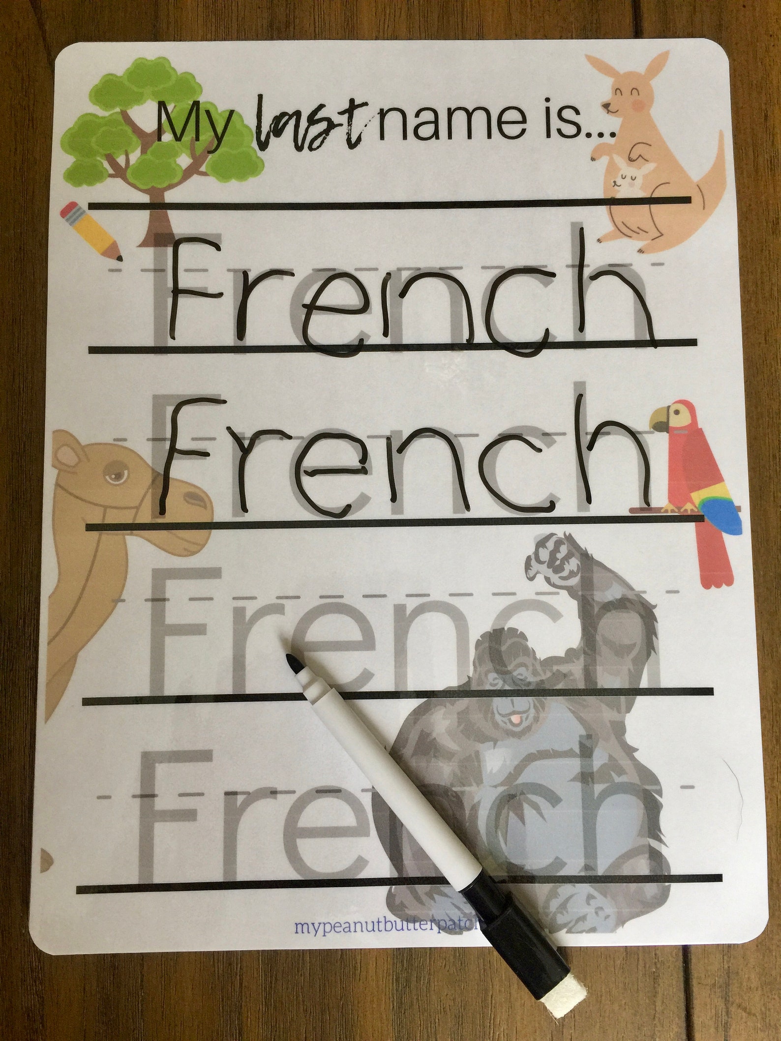 Dry Erase Learn to Write My FIRST & LAST Name Practice | Etsy