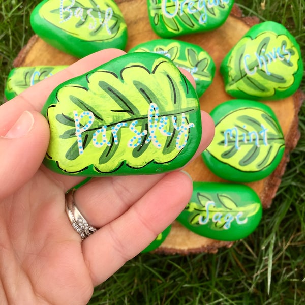 Garden Label Rocks - Etsy