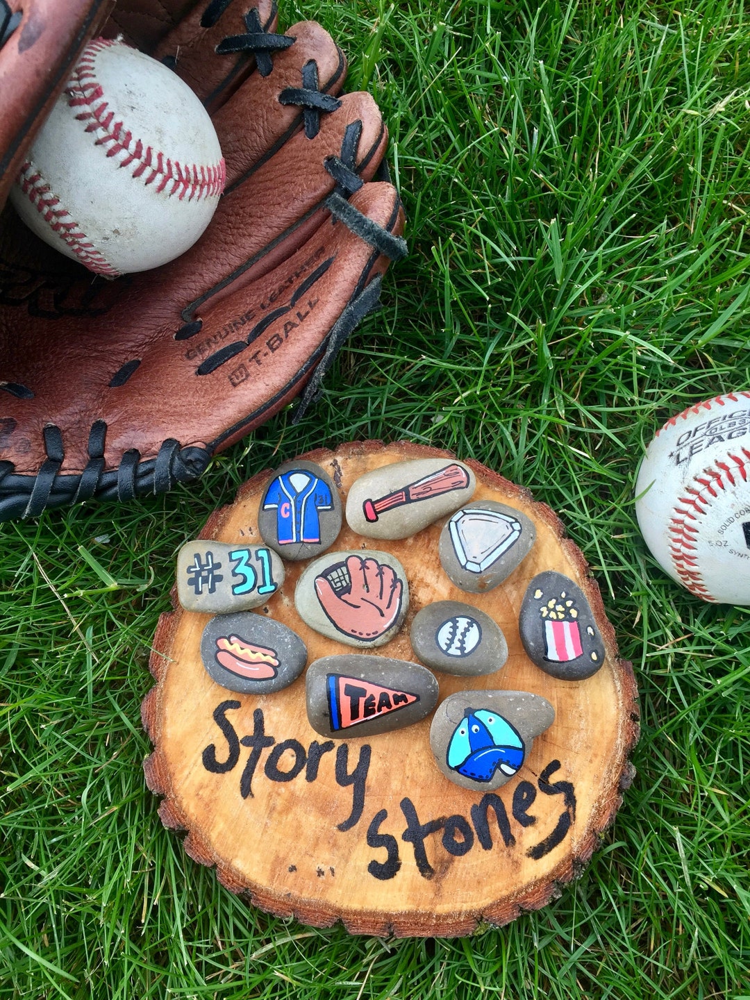 Baseball Story Stones | Customizable | Kids Conversation Starter - Etsy