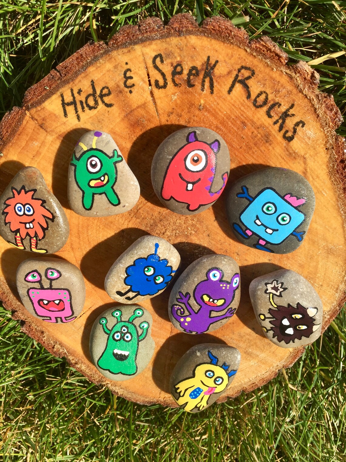 Hide & Seek Rocks | Monster Theme - Etsy