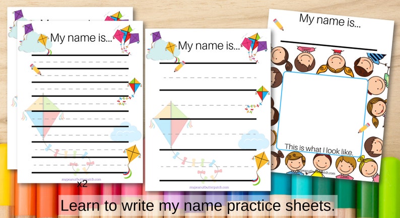 Learn to Write My Name Kids Practice Writing Sheets - Etsy