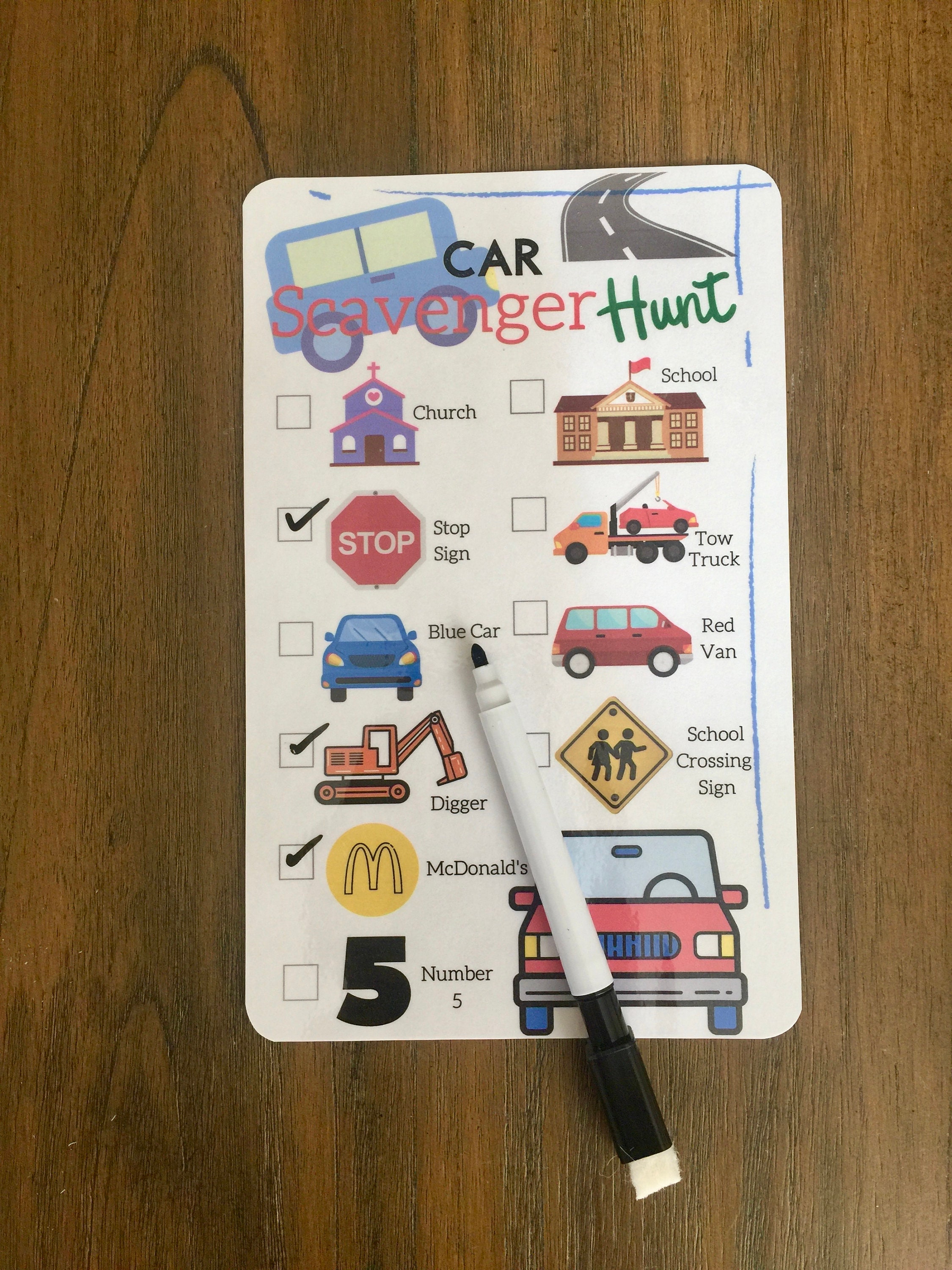 Neighborhood Nature Car Ride & Shape Scavenger Hunts | Etsy