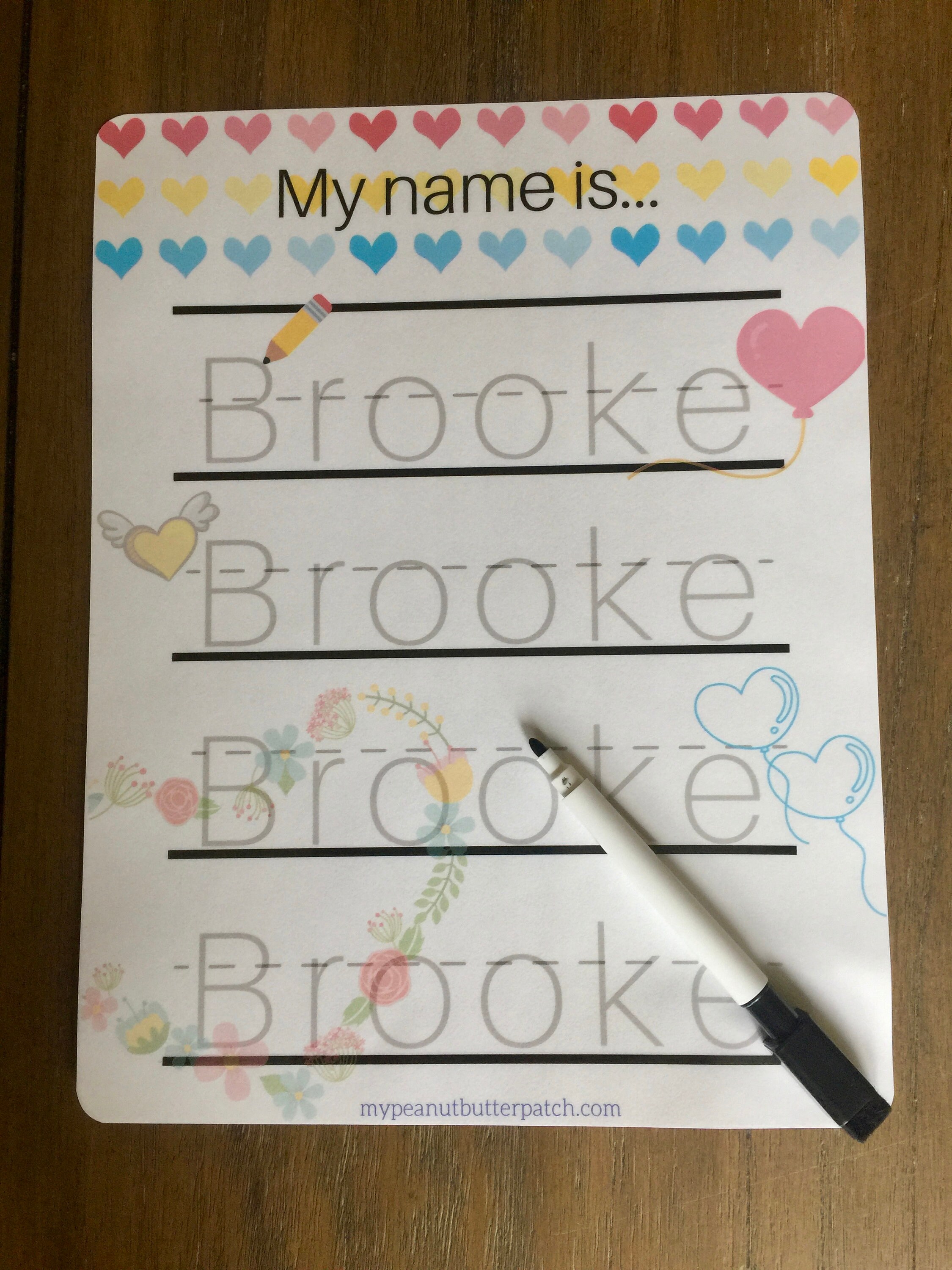 Dry Erase Learn to Write My FIRST & LAST Name Practice Worksheets ...