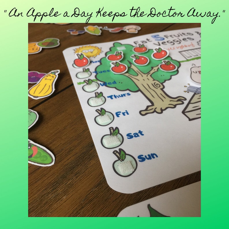 Fruit and Veggie Chart, Behavior Chart for Kids, Reward Chart for Kids ...