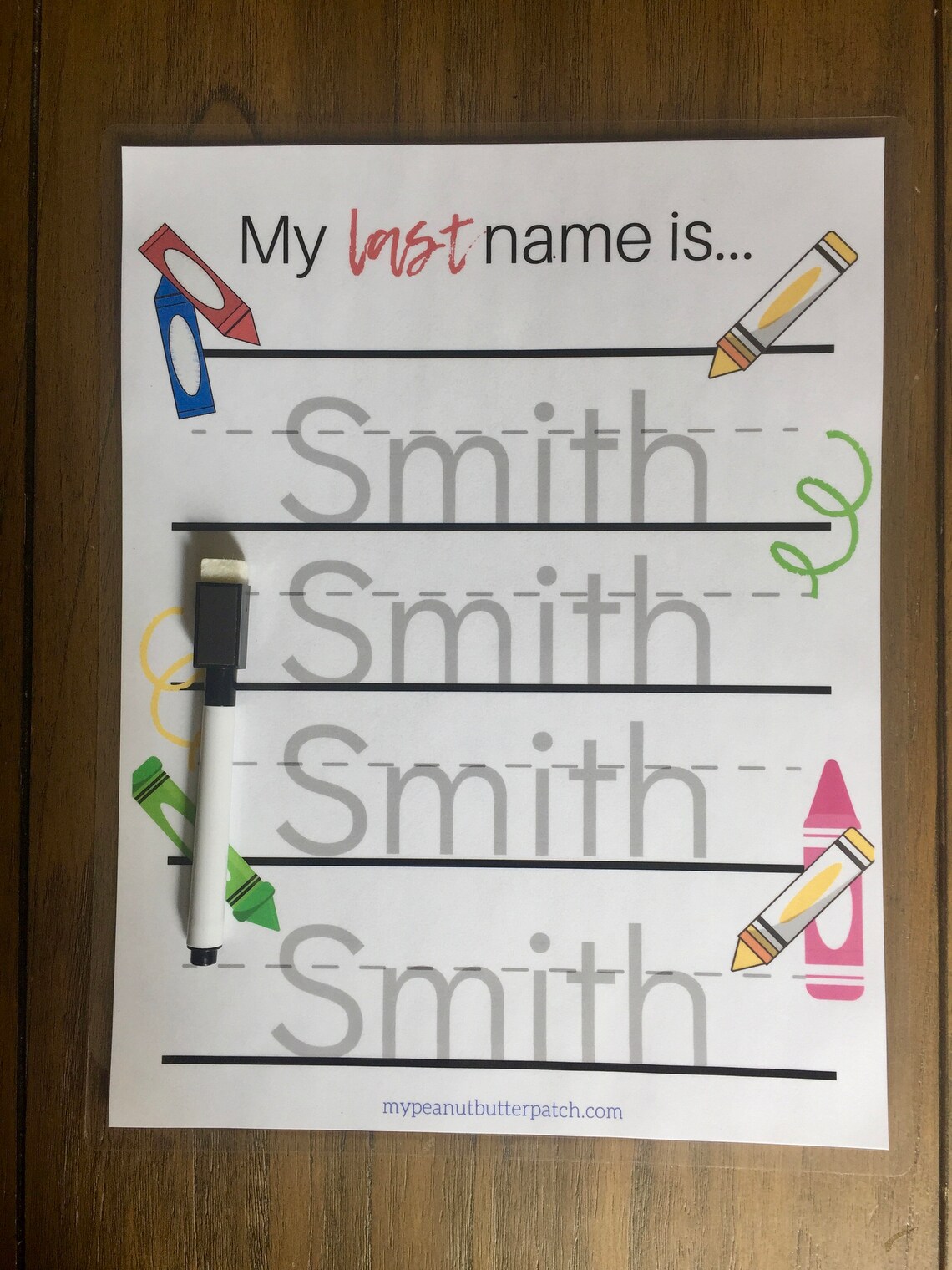 Dry Erase Learn to Write My Name Practice Worksheets School - Etsy Denmark