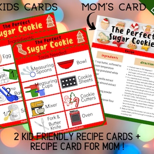 Kids' Sugar Cookie Recipe Cards | Ingredients & Tools Needed - Etsy