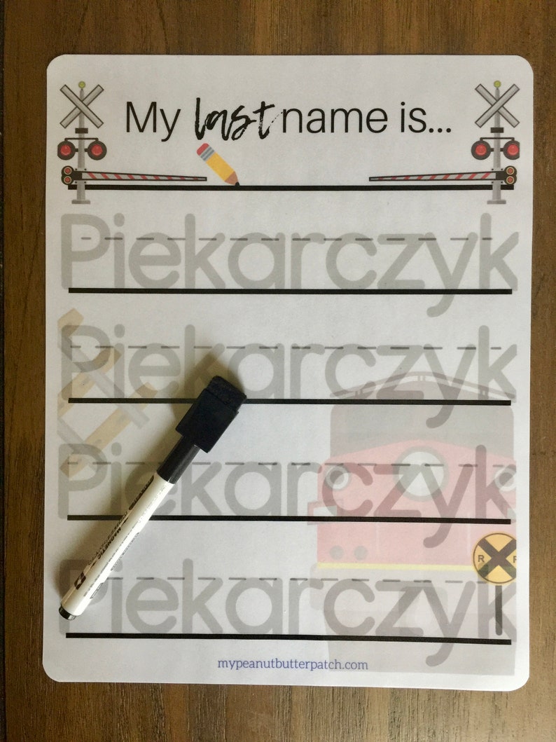 Dry Erase Learn to Write My FIRST & LAST Name Practice | Etsy