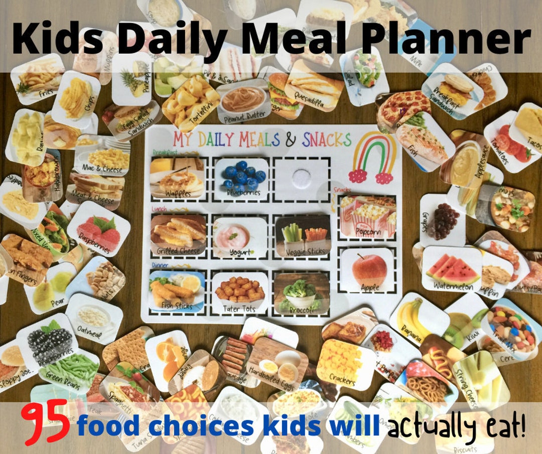 Kids Daily Meal & Snack Planner - Etsy