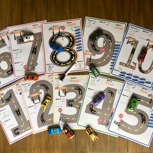 Number Car Mats | Drive It | Trace It | Write It | Count It | Spell It ...
