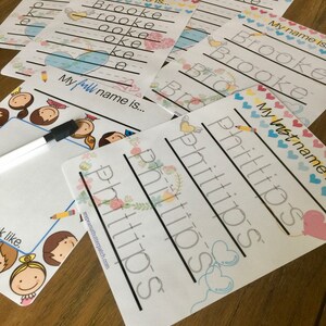 Dry Erase Learn to Write My FIRST & LAST Name Practice Worksheets ...